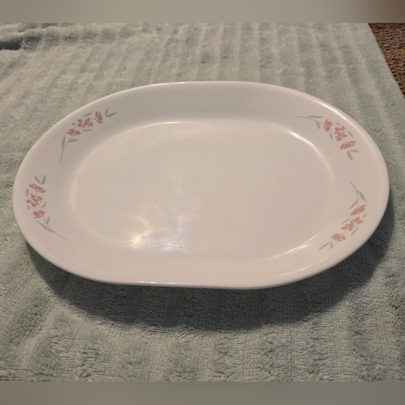Corelle | Kitchen | Corelle Serving Dish Tray Platter Pink Blue Floral ...
